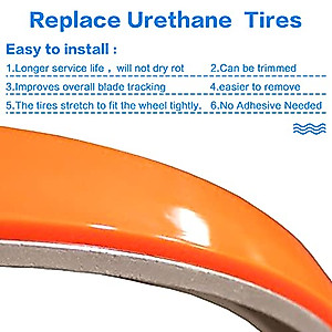 Band Saw Urethane Tires(14" x 1" x .095"), for Jet, Grizzly, Craftsman Powermatic Band Saw Accessories, Upgrade Your Bandsaw with Long-Lasting Urethane Tires - 2 Pack
