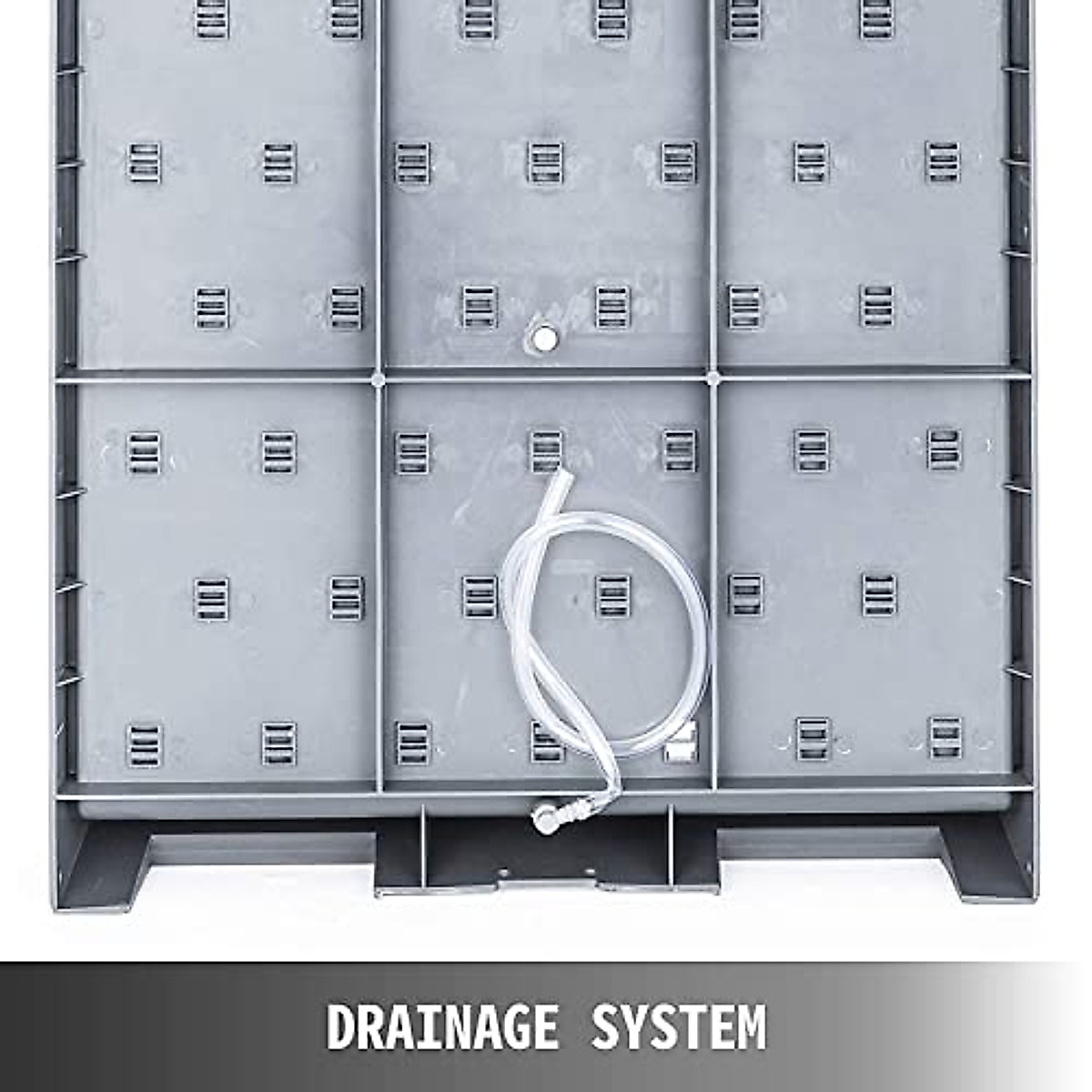 INTBUYING Bottle Drying Rack Pegboard Wall Mounted Desk Grey 52 Pegs Removable PP Glassware Drying Draining Rack Education&lab Cleaning Equipment