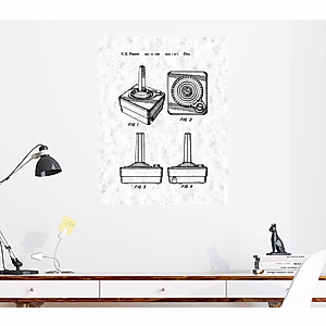 Atari 2600 Controller Patent Print Gunmetal (8.5" x 11") M10701