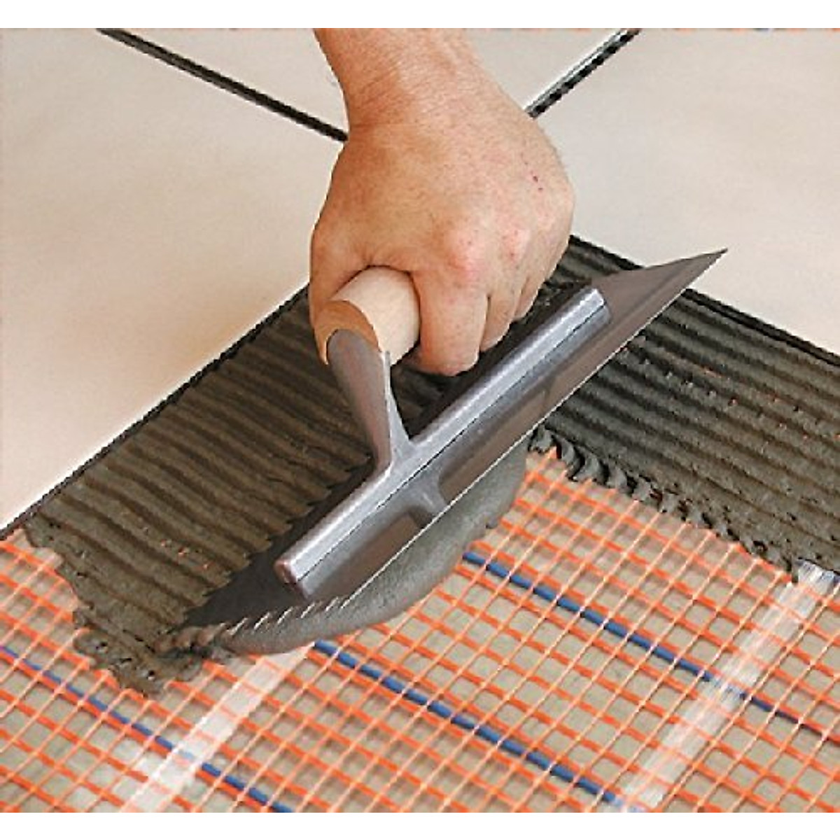 SunTouch TapeMat Electric Under Floor Heating Kit with Command Touch Programmable Thermostat 120V, 2.0' x 12.5' (25 Sq. Ft.), Orange