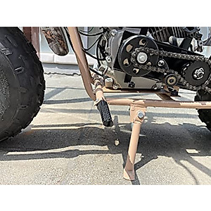 SJVLXHI Foot Pegs Footrest Bracket Set Assembly for Coleman BT200X CT200U Trail 200 CT200U-EX CT100u Trail 100 196cc 6.5hp Powersports Motor Mini Bike Left Right Silver 2 pack Parts Black