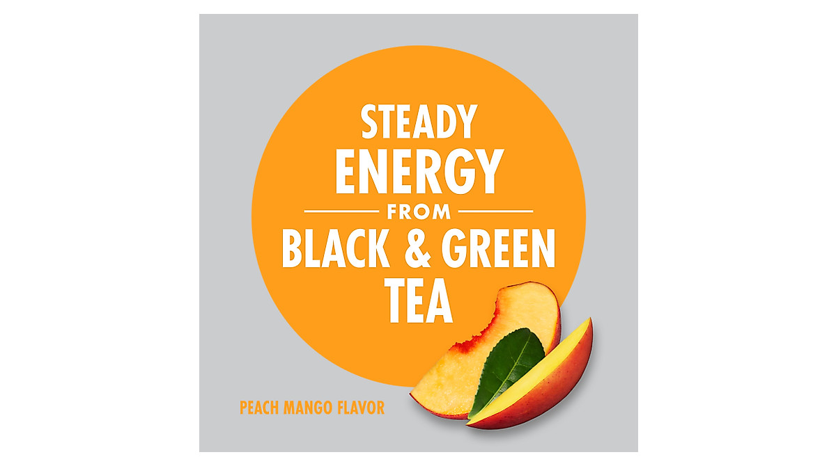 V8 +ENERGY Peach Mango Drink - Plant-Based Energy