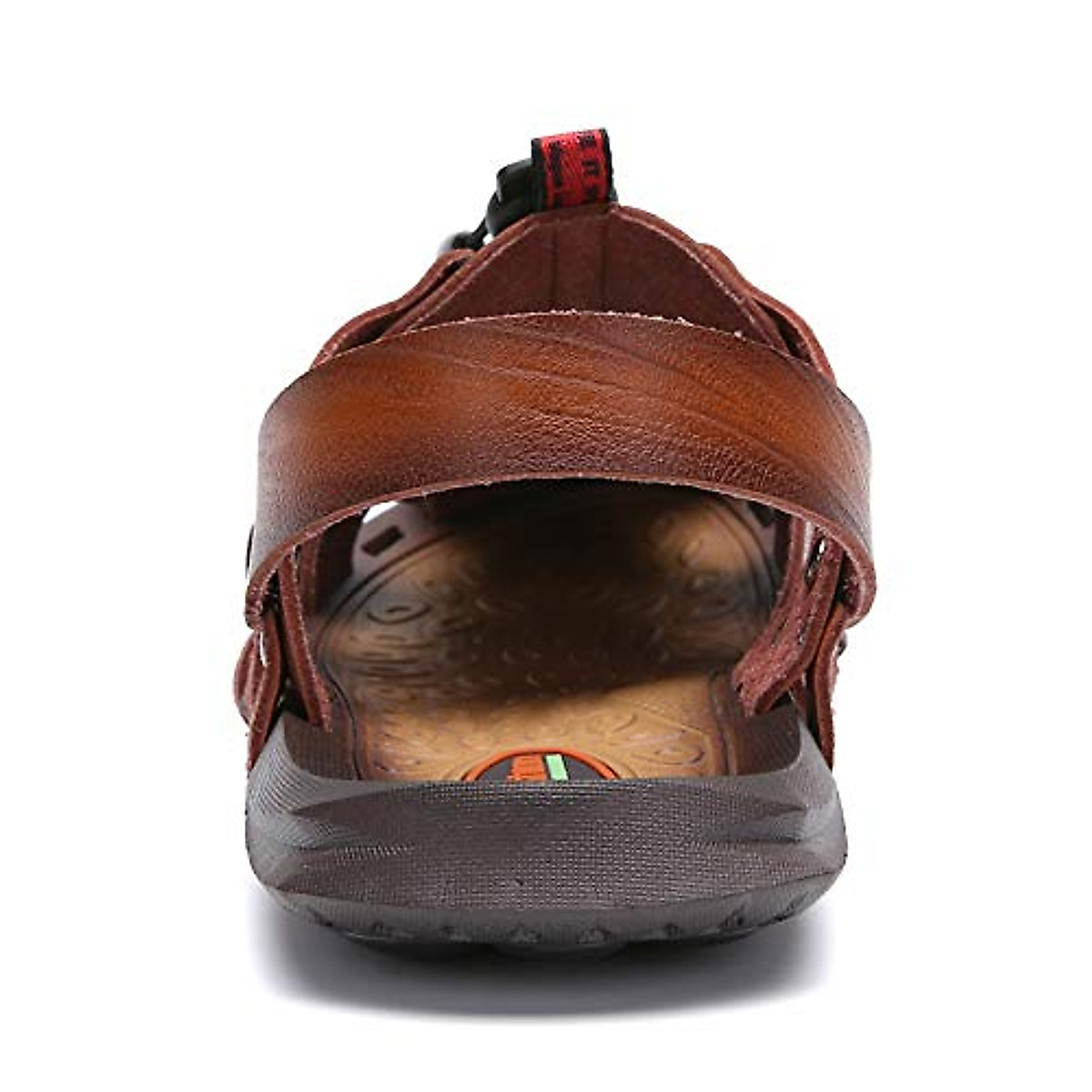 CEKU Men's Outdoor Casual Beach Sports Hiking Summer Closed Toe Slippers Sandals Fisherman Athletic Shoes Brown 10.5 D(M) US 45