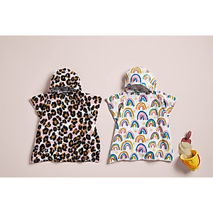 Mud Pie Toddler Poncho, Rainbow, 2T-5T