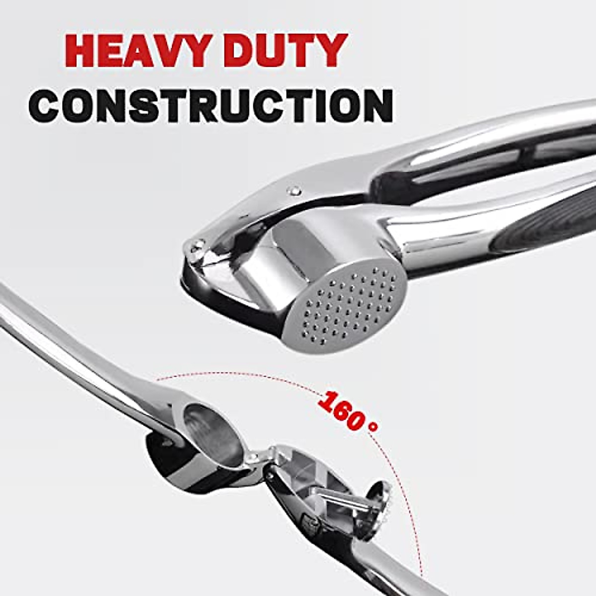 Garlic Press, Heavy Duty Garlic Mincer Ginger Press, Garlic Press Mincer, Professional Grade Garlic Crusher, Rustproof & Dishwasher Safe