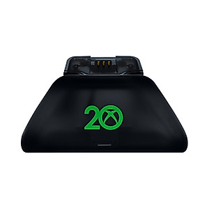 Razer Universal Quick Charging Stand - Quick Charger for Xbox Controllers (Universal Compatibility, Magnetic Contact System, Matches Your Xbox Controller, One-Handed Navigation) Xbox 20th Anniversary