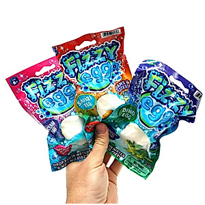 JA-RU Fizzy Egg Surprise Toys (12 Eggs) w/Surprise Mystery Dinosaur & Sea Animal Toy. Like Kids Bath Bombs. Fun Shower & Bath Toys for Boys & Girls. Bathbombs Easter Egg Basket Toy. 5505-12p