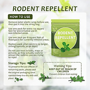 Cadorabo Mouse Repellent, Rodent Repellent Peppermint Oil to Repel Mice and Rats, Mice Repellent for House Squirrel Repellent for Attic Garage RV, Effective and Long Lasting 10 Pack Indoor&Outdoor Use