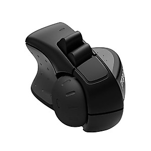 Swiftpoint ProPoint Wireless Ergonomic Mouse, Powerpoint Presentation Clicker & Laser Pointer, Bluetooth Rechargeable for Laptops & iPads, Portable Mini Travel Design (Black)