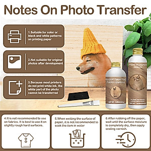 1DFAUL Gloss Photo Transfer Medium Kit, Gel Medium for Photo Transfer, with Gloss Varnish, Pattern Transfer Gel to Wood & Other Hard Surfaces, DIY Crafts, Decorating Furniture, Personalized Gifts