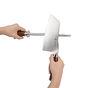 TUO 8-pcs Kitchen Knife Set - Forged German X50CrMoV15 Steel - Rust Resistant - Full Tang Pakkawood Ergonomic Handle - Kitchen Knives Set with Wooden Block - Fiery Phoenix Series