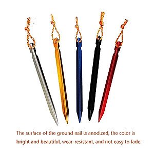 10Pcs 18cm Outdoor Triangle Nail Aluminum Alloy Awning Pegs Tent Stake Nail