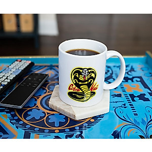 Surreal Entertainment Exclusive The Karate Kid Cobra Kai Logo Ceramic Coffee Mug | Official Martial Arts Movie Collectible | Novelty Drinkware For Home Kitchen Set | Holds 11 Ounces