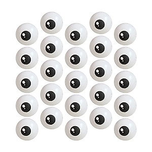 NUOBESTY 100PCS Halloween Eyeball Balloons 5 Inch Inflatable Thickened White Latex Balloons Round Eyeball Aluminum Film Balloons for Halloween Party Decoration Supplies