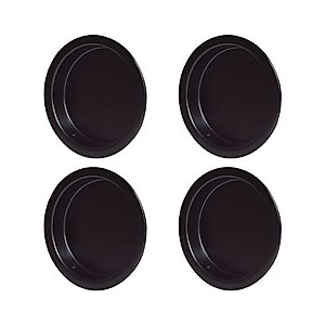 4PCS Black Closet Door Finger Pull 1-3/4", Cupboard Pull Out, Easy Snap-in Circular Sliding Door Pull, No Nails Needed, Perfect for Pocket Door, Bi-Pass Door, Cabinet Door