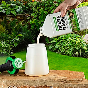 Liquid Fence Deer & Rabbit Repellent Concentrate,Keep Deer & Rabbits Out of Garden Patio &Backyard,Use on Gardens Shrubs &Trees, Harmless to Plants &Animals When Used & Stored as Directed, 40fl Ounce