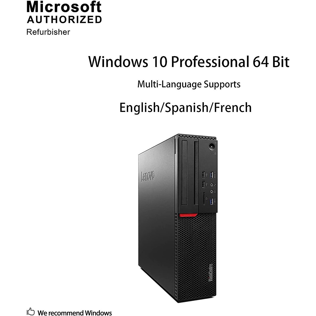 Lenovo ThinkCentre M900 SFF Desktop Computer PC, Intel Quad Core i5-6500T, 16GB DDR4 RAM, 1TB SSD, 4K 2-Monitor, Keyboard and Mouse, Bluetooth, AC Wi-Fi, VGA, HDMI, Windows 10 Pro(Renewed)