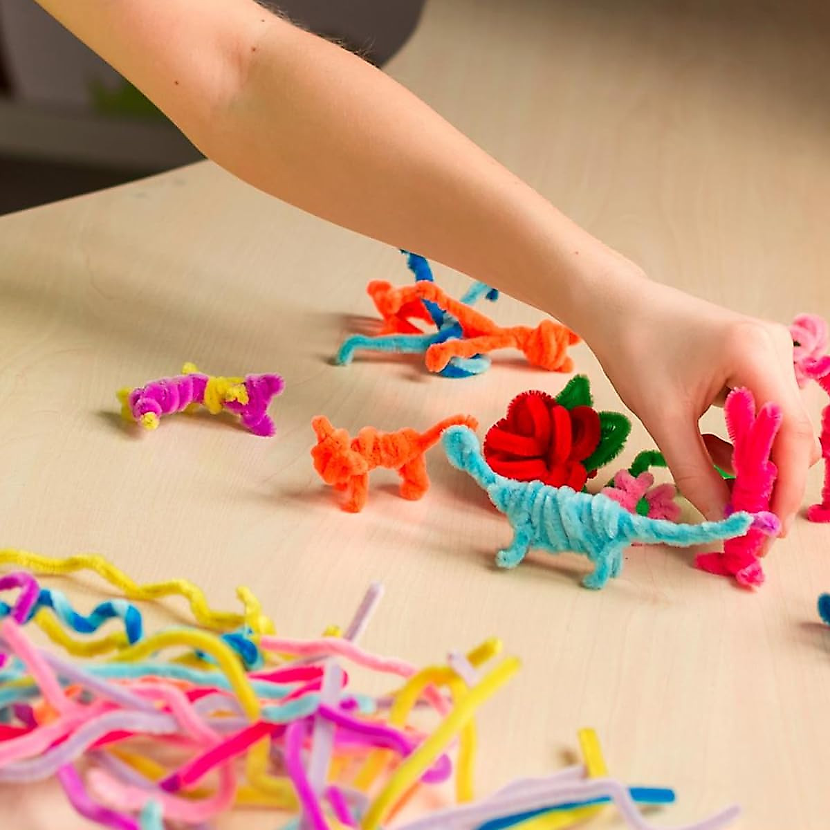 Essentials by Leisure Arts Chenille Stems Lavender 12" 6mm 25pc - Versatile Pipe Cleaners for Crafts, DIY Projects, and Decorations - Bright, Flexible Craft Pipe Cleaners