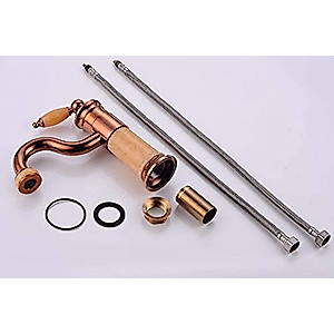 WHLMYH Sink Tap，Kitchen Bathroom Sink Tap，Bathroom Kitchen Leak Proof Faucet,Save Now Water,Ceramic Single Hole Valve Single Handle Bath