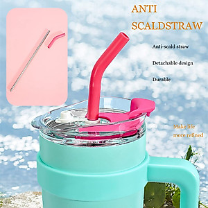 Xmipbs 40 oz Tumbler Cup With Handle and Straw, Stainless Steel Vacuum Insulated Coffee Mug, Keep Drinks Hot or Cold for Home and Office Use Green