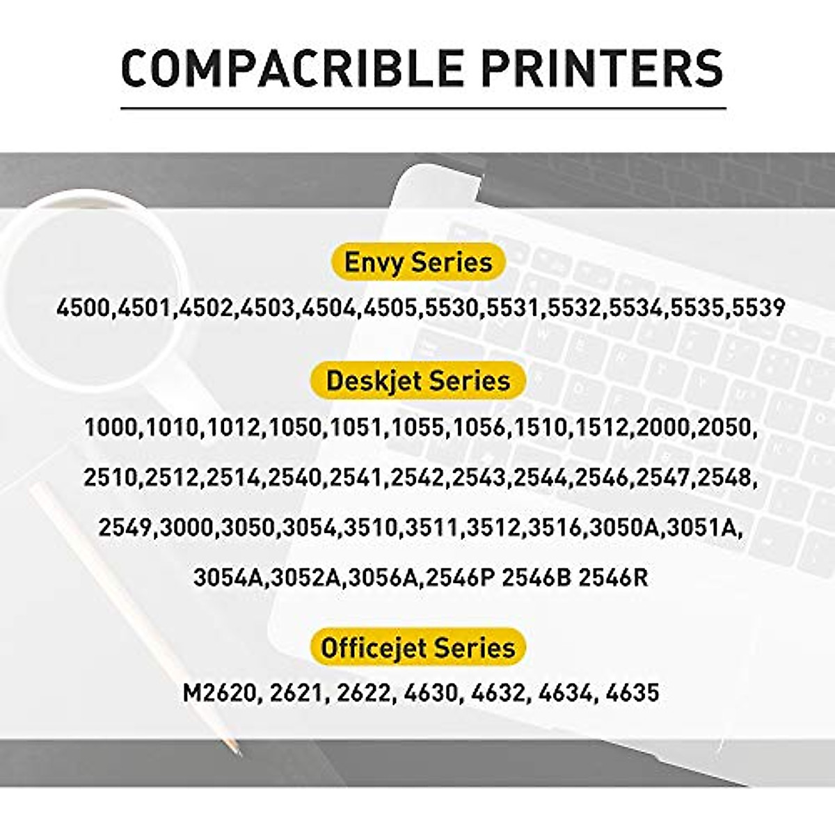 batuto Remanufactured For HP Ink 61 Replacement for HP 61 Black Ink Cartridge To Use For Envy 4500 5530 Deskjet 1000 1010 1050 1510 2050 2050A 2510 2540 OfficeJet 4630 With 61 Ink Cartridge Combo Pack