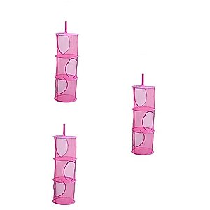 SAFIGLE 3pcs collapsible laundry drying rack foldable drying rack foldable laundry rack mesh hanging dryer hanging mesh bags underwear drying rack toy storage Hanging Storage Organizer bra