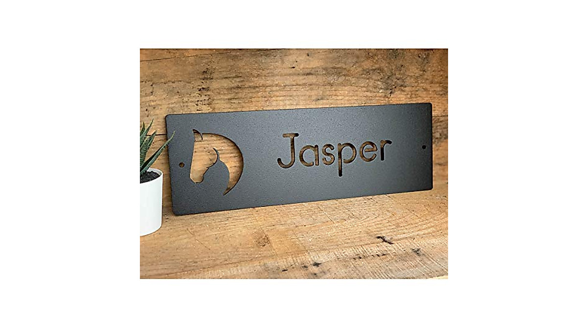 Personalized Steel Horse Stall Name Plates | Main Street Steel