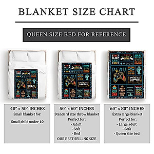 Punofell Best Gaming Gifts for Men - Game Room Decor Gift for Boys/Men - Gamer Gifts Ideas- Gifts for Gamers - Video Game Lover Gifts - Gift for Game Lovers - Gifts for Gaming Blanket 50" x 60"