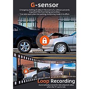 WOLFBOX Rear View Mirror Camera:Mirror Dash Cam Front and Rear 4K+2.5K for Car with 12" Full Touch Screen, Waterproof Backup WDR Camera, Night Vision, G-Sensor, Parking Assist,Free 64GB Card & GPS