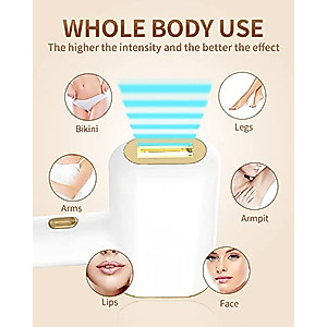 GERCY Laser Hair Removal for Women Permanent, Painless At-Home IPL Hair Removal Device Upgraded to 999,999 Flashes, 5 Level Energy Adjustable & 2 Flash Modes for Beautify Skin, Face, Body, Bikini