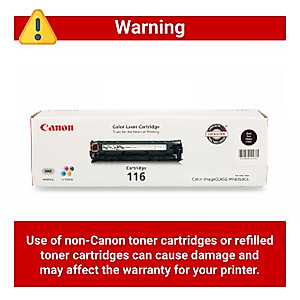 Canon Genuine Toner, Cartridge 116 Black (1980B001), 1 Pack, for Canon Color imageCLASS MF8050Cn, MF8080Cw Laser Printer (CNMCRTDG116BK)