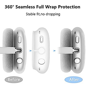 AIIEKZ Case Cover for AirPods Max, Painted Soft TPU Anti-Scratch Protective Ear Cups Case for Apple Airpods Max Headphones (Stars)