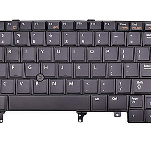 SUNMALL Replacement Keyboard with Pointer Compatible with Dell Latitude E5520 E5520m E5530 E6520 E6530 E6540 Precision M4600 M4700 M4800 M6600 M6700 Laptop Non-Backlit