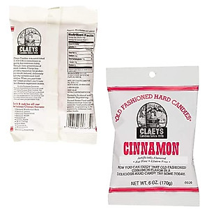 Cinnamon Hard Candy Bundle. Includes Three-6 Oz Bags of Claeys Old Fashioned Cinnamon Candy. Claeys Old Fashioned Hard Candy is Fat Free! Comes With a BELLATAVO Fridge Magnet!