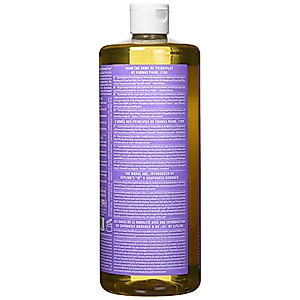 Dr. Bronner’s - Pure-Castile Liquid Soap (Lavender, 32 Ounce) - Made with Organic Oils, 18-in-1 Uses: Face, Body, Hair, Laundry, Pets and Dishes, Concentrated, Vegan, Non-GMO