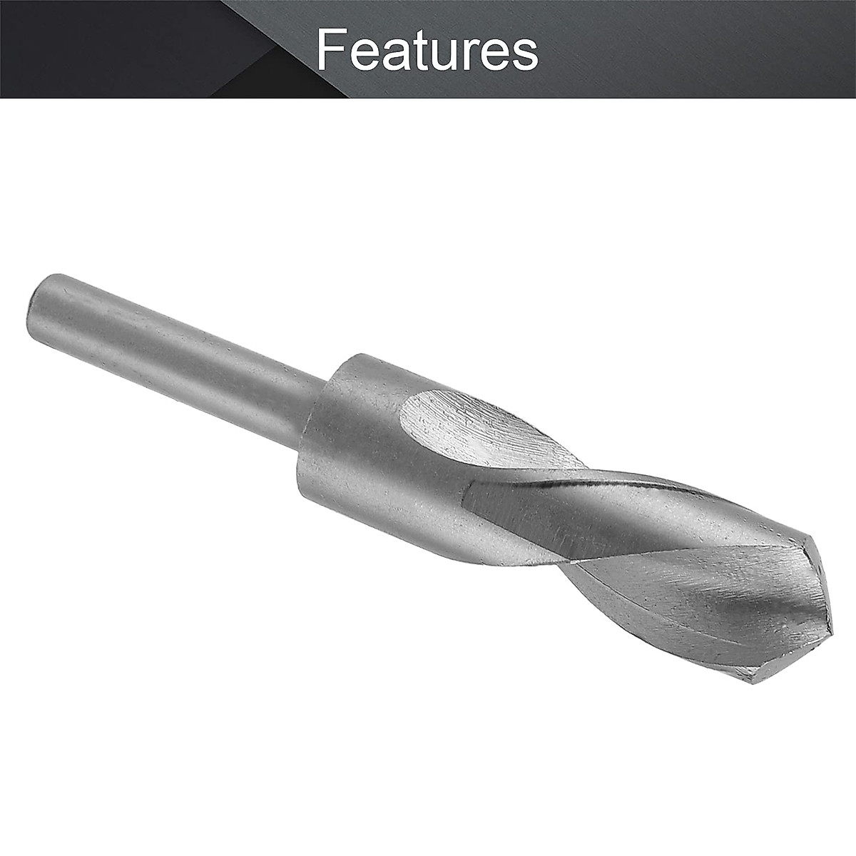 Utoolmart 130mm-155mm Length 1/2 inches High-Speed Steel Metal Twist Drill Bit Shank/Retractor Drill Bit Set Tool Straight Shank Rolling Process 26mm Drill Bit Diameter Milling Process 1 pcs