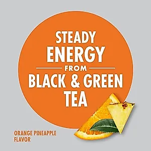 V8 +ENERGY Orange Pineapple Energy Drink, Made with Real Vegetable and Fruit Juices, 8 FL OZ Can (12 Pack)