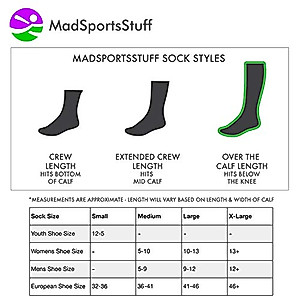 MadSportsStuff Baseball Stirrup Socks 3 Stripe (Black/Orange/White, Small)