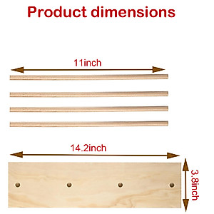 Nexolia Wooden Ribbon Storage Racks, Wooden Ribbon Storage Racks for Sewing Craft Organization and Gift Wrapping - Spool Racks, Ribbon Organizers, Wreath Hooks, etc