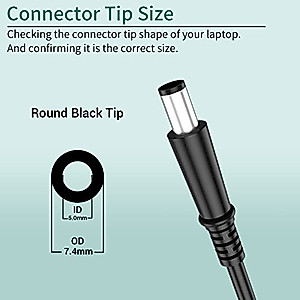 65W AC Adapter Charger Replacement for DELL Inspiron 15 1564 1501 1520 1521 1525 1526 1546 3520 3521 3531 3537 3541 3542 5542 5543 5545 5547 5548 5580 7547 7548 15R SE 7520 5520 5521 Laptop Power Cord