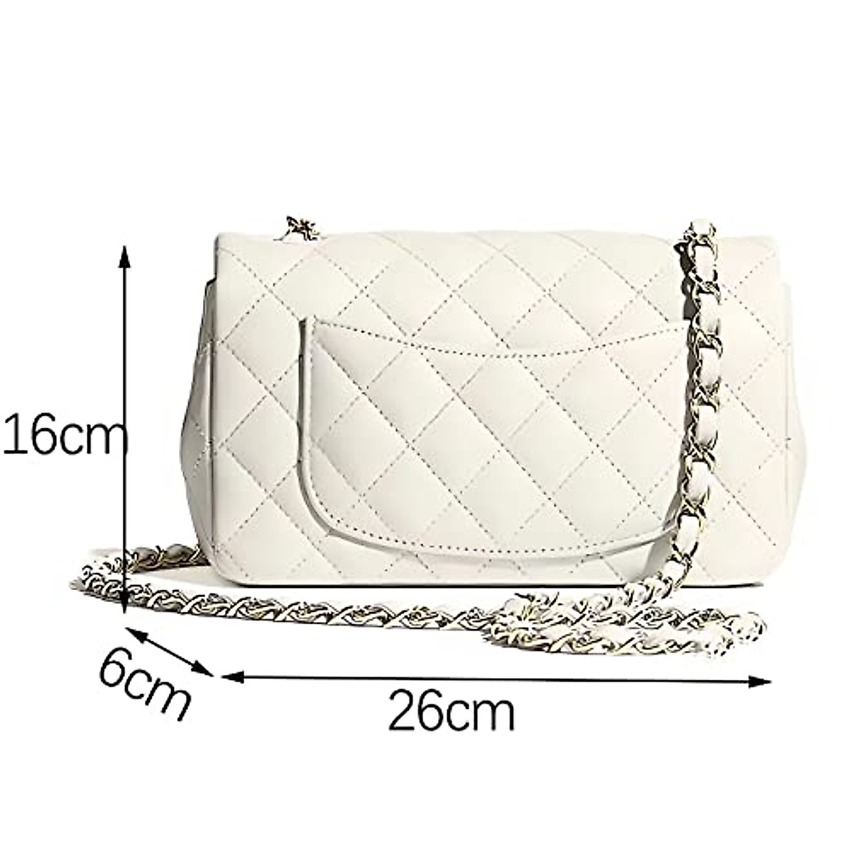 Designer Bags for Women,Adjustable Crossbody Bag Shoulder Bag Top-Handle Tote Bag Purse With Gift Box 02White