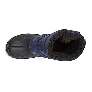 LONDON FOG Jett Waterproof Boys, Girls & Toddler Snow Boots for Kids - Insulated Warm Fleece Lined Girls & Boys Winter Boots - Navy Blue, 2 Little Kid