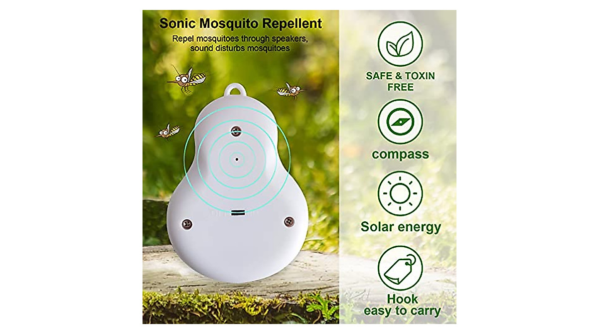 Solar Ultrasonic Mosquito Repellent with Compass for Outdoor