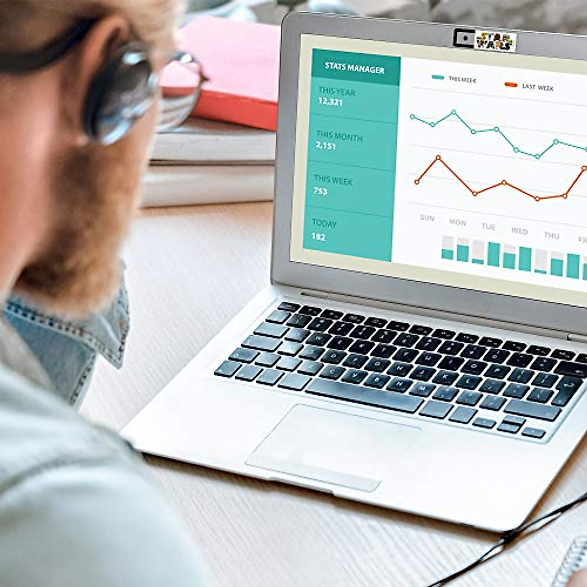 ERT GROUP Original and Officially Licensed by Star Wars Webcam Cover, Pattern Star Wars 004, Privise Sliding Camera Cover for Laptop, Computer and Tablet, Security Products