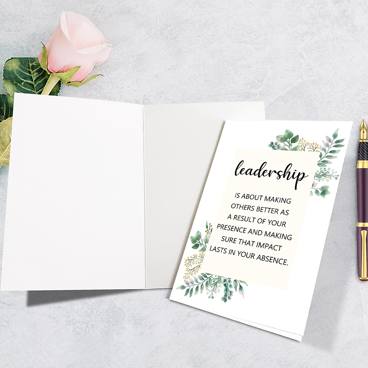Supoeguk Funny Boss's Day Card for Women Men, Leadership Definition Card for Boss, Thank You Boss Card from Employees Staff, Promotion Gift for Him Her