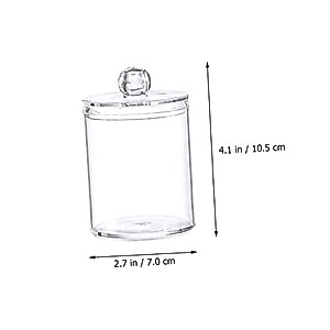 Holibanna 2pcs Box Cotton Ball Storage Box Cotton Round Holder Makeup Organizer Box Jewelery Organzer Bathroom Organizers Jar Sundries Storage Box Desktop Organizer Storage Case Ps Set