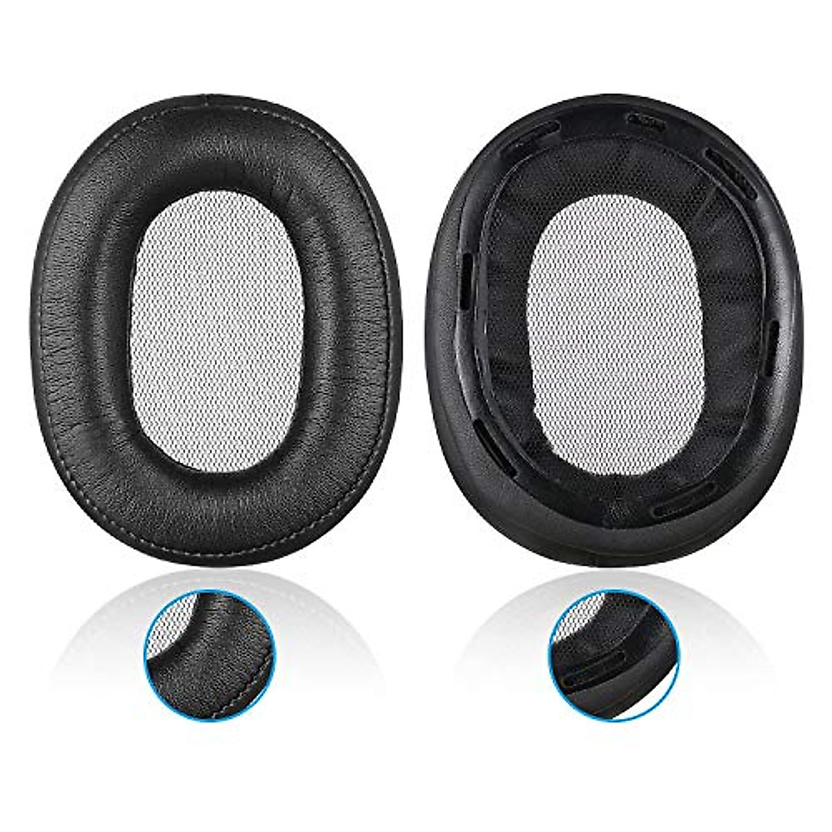 MDR-1A Earpads Replacement Ear Pad Cushion Cover Ear Cups Repair Parts Compatible with Sony MDR-1A, MDR-1ADAC Headphones (Black)