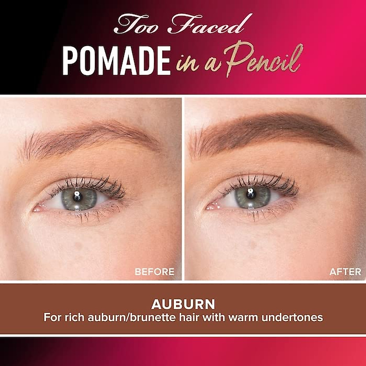 Too Faced Eye Brow Pencil Shaper Filler Pomade in a Pencil Auburn