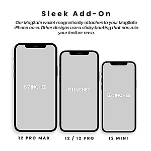 Bullstrap Premium Leather MagSafe Wallet Compatible with All MagSafe iPhone Cases, Ocean Blue