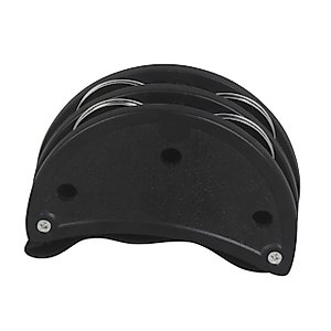 MILISTEN Foot Tambourine with Steel Jingles Cajon Box Drum Companion Accessory Foot Shaker Teaching Toys for Hand Percussion Instruments Black